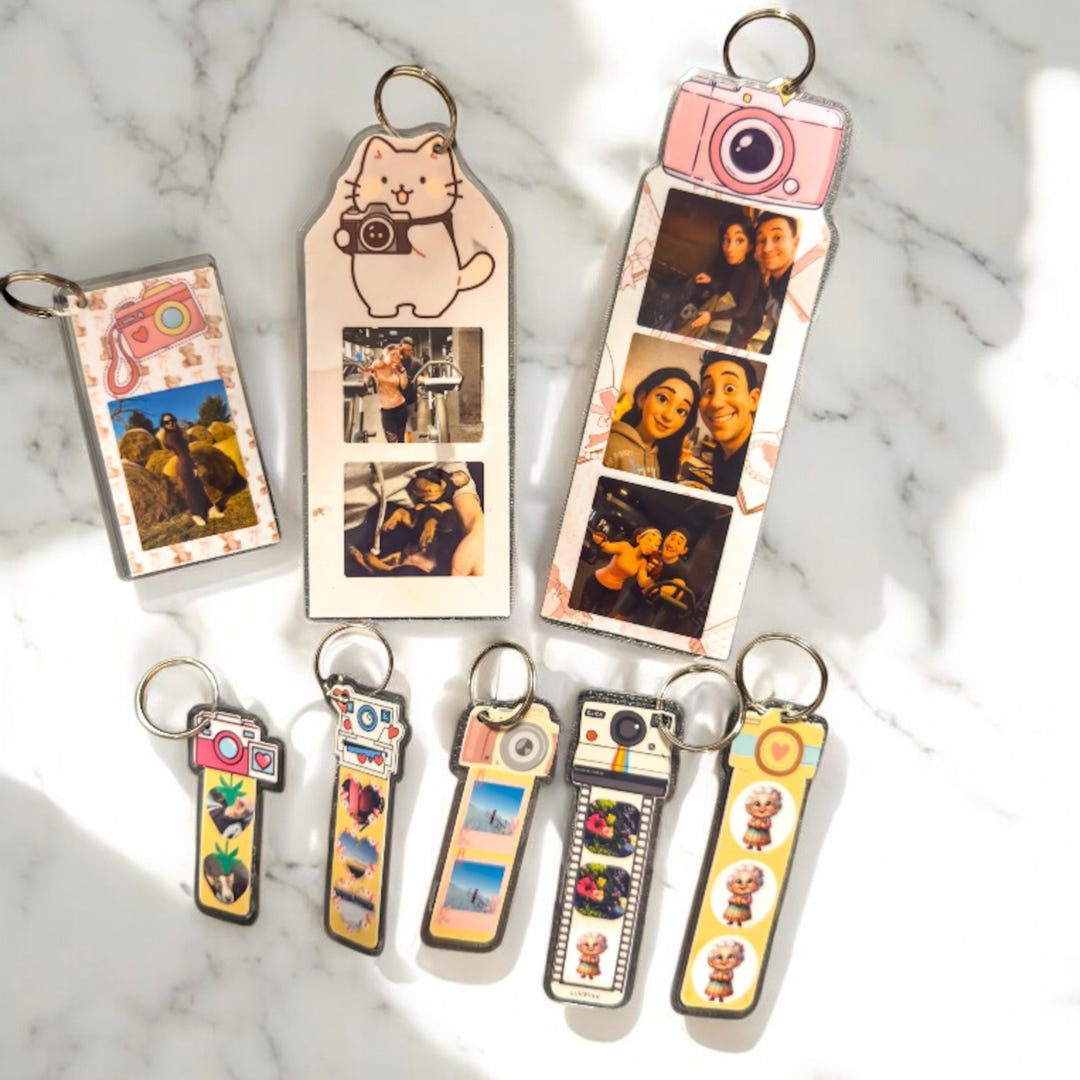 Custom Photo Keychain, Personalized Picture Keychain, Mini Photo ...
