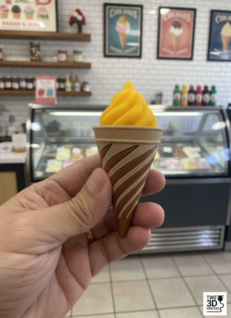 Ice Cream Cone Fidget Spinner: 3D Printed Sensory Desk Toy - Etsy