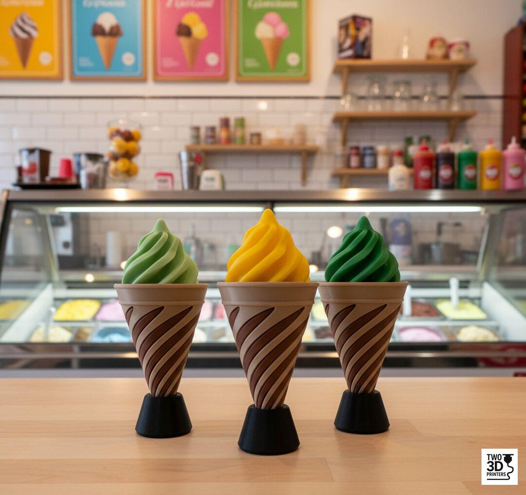 Ice Cream Cone Fidget Spinner: 3D Printed Sensory Desk Toy - Etsy