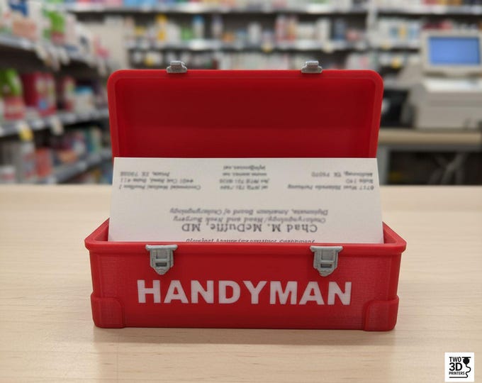Miniature Toolbox Business Card Holder: 3D Printed Desk Decor - Etsy