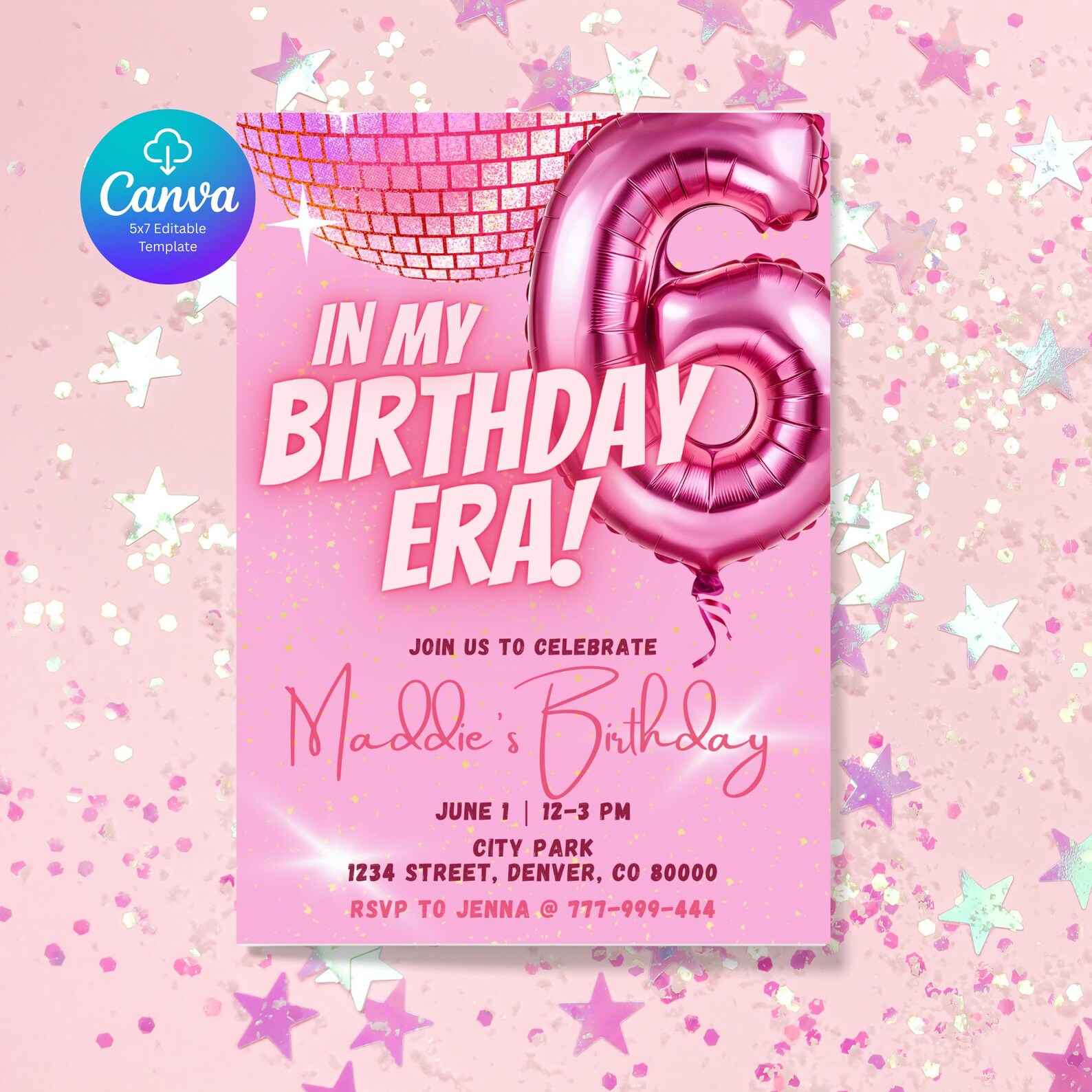 In My Birthday Era Birthday Invitation, Editable Taylor Swift Birthday ...