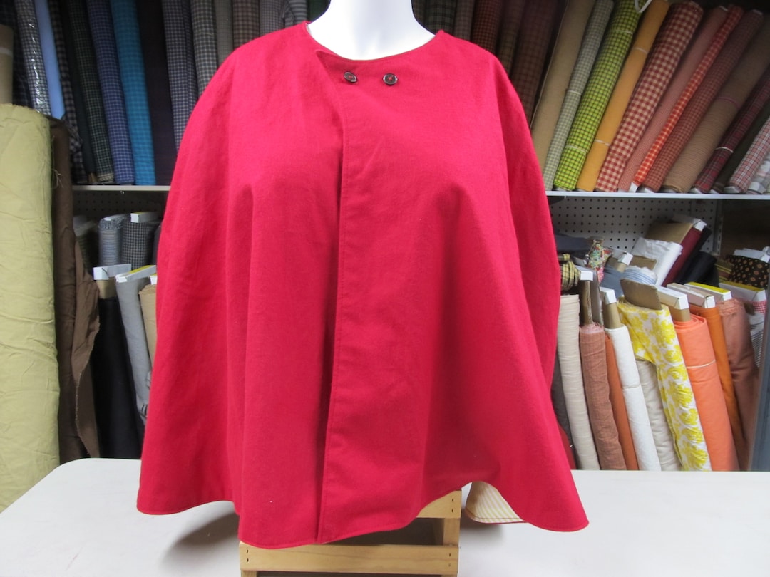 Pelerine - Lined Shoulder Cape - 100% Cotton Fabrics - Chamois Flannel ...