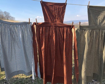 Civil War Pinner Apron Various Colors - Etsy