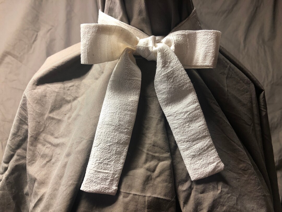 String Silk Necktie - White - for Civil War, Victorian, Cowboy, Wild ...