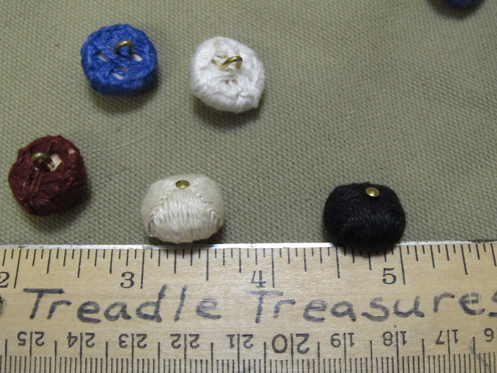 Death Head Buttons 5/8 Inch Formed on a Wooden Button Mould With a ...