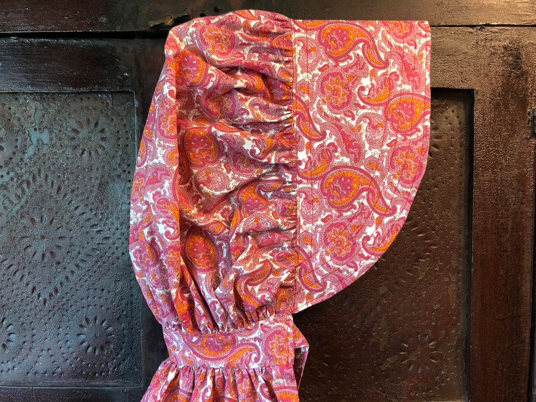 Bonnet With Neck Shade - Historically Accurate - 100% Cotton - Historic ...