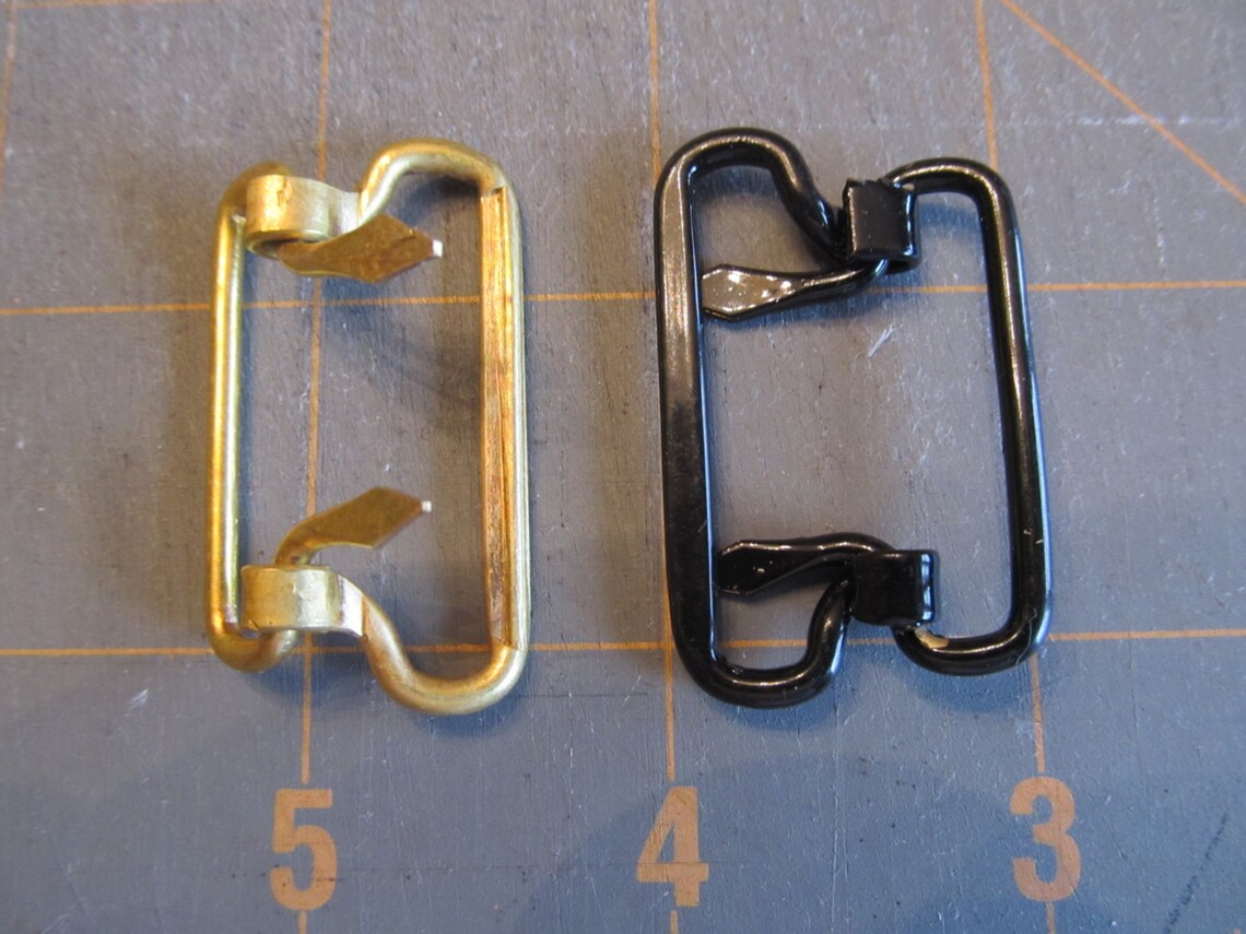 Two Prong Buckle Set of Two Brass or Japanned 1 1/4 - Etsy