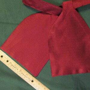 De Joinville Style Cravat - Burgundy Silk Necktie - for Civil War Era ...
