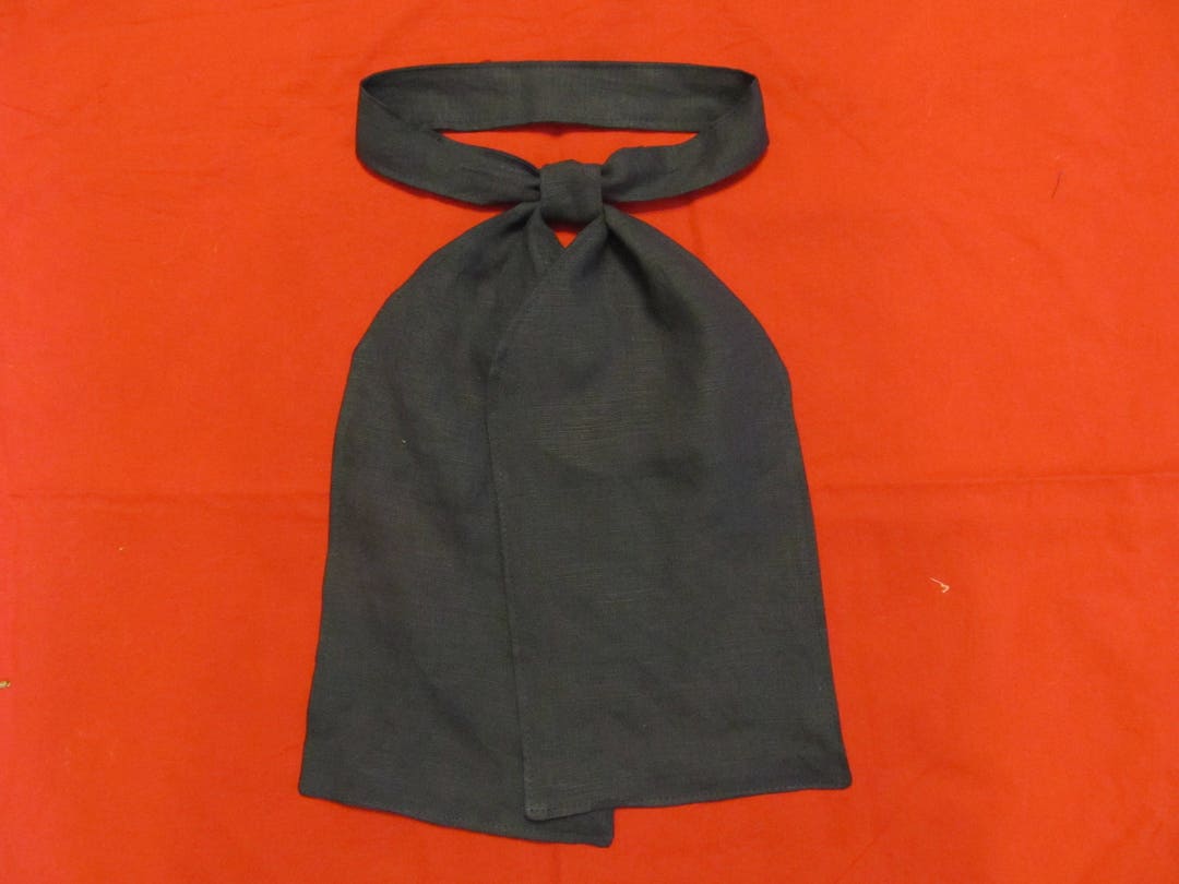 Osbladestone Style Cravats - Navy Blue Linen - Old Fashioned Tie ...