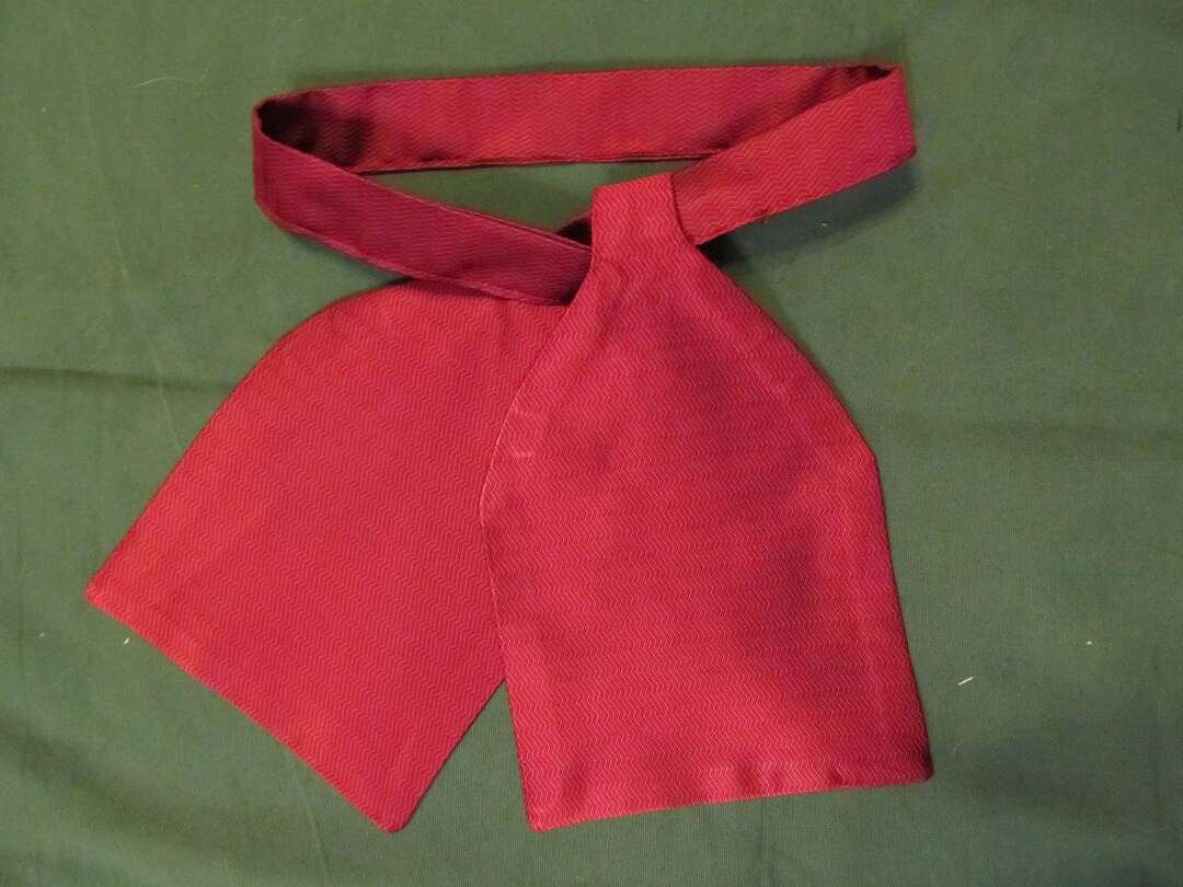 De Joinville Style Cravat - Burgundy Silk Necktie - for Civil War Era ...