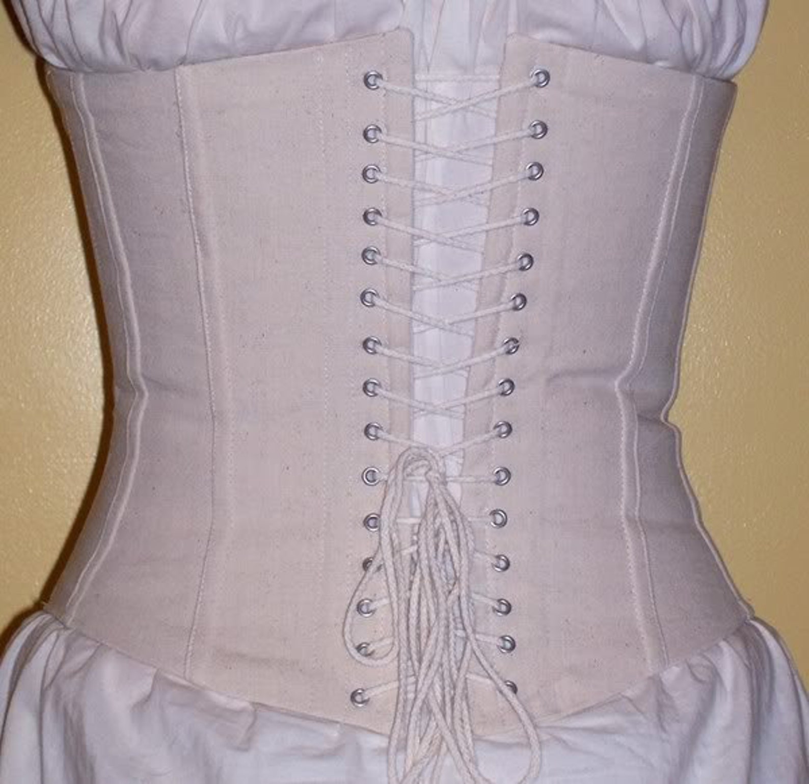 Civil War Era Corset With Busk and Grommets - Mid Bust - 16 Flat Steel ...
