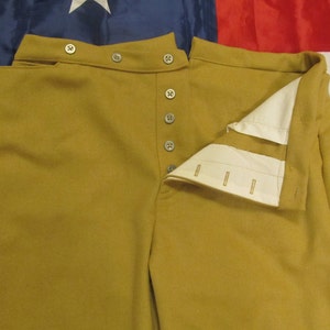 42" Waist - Wool Trouser - Butternut - Confederate - Pewter Buttons ...