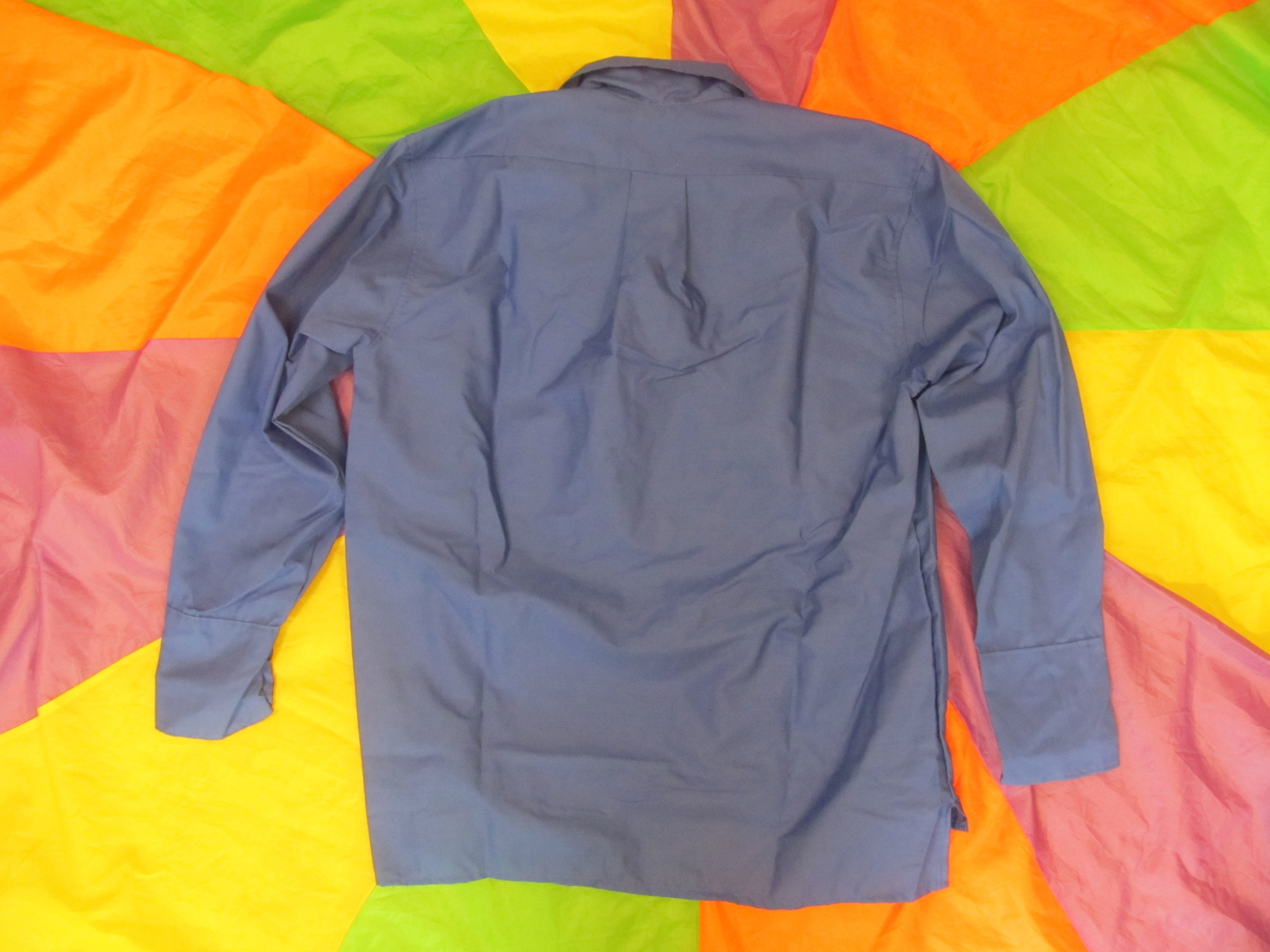 Monkees Style 19" Neck / XX Large 8 Button Bib Front Shirt - Red, Blue ...