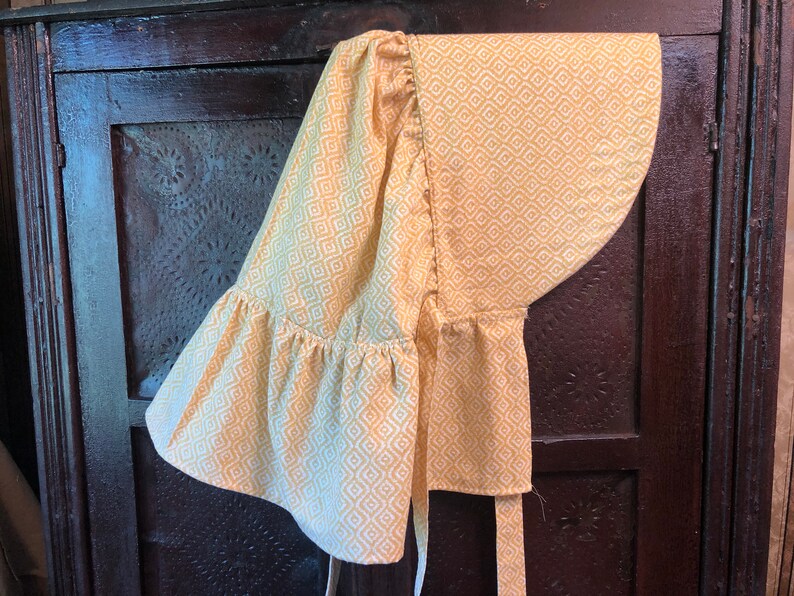 Bonnet w/ deep brim & neck shade Historically accurate | Etsy