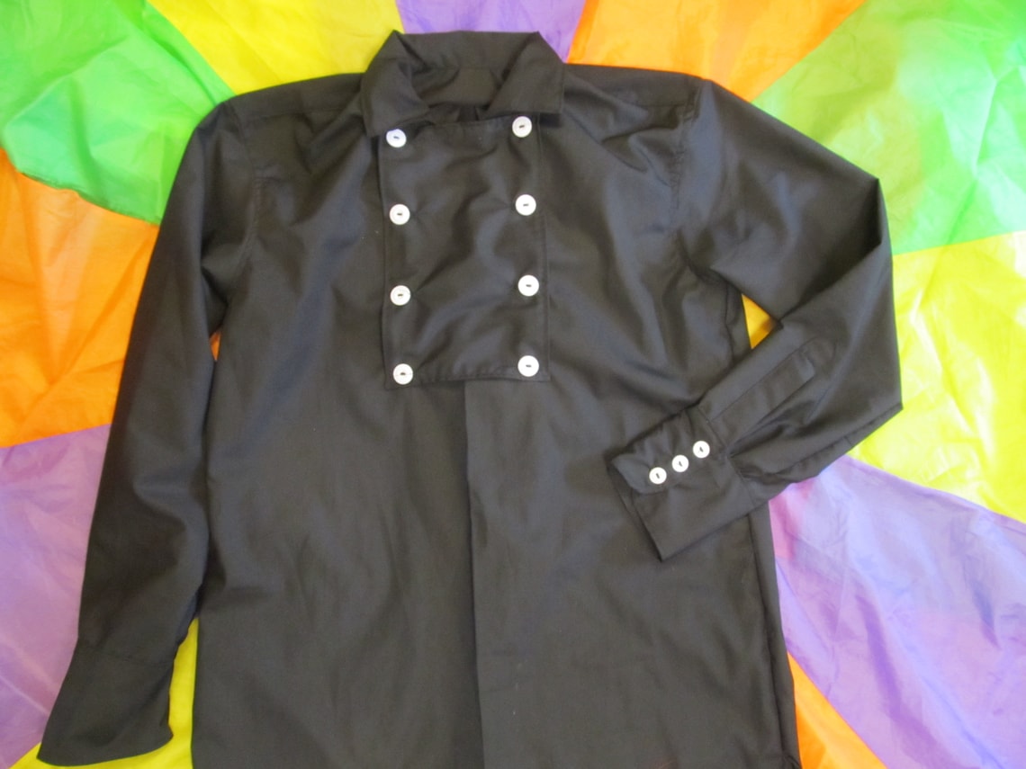 Men's 16" Neck / Medium - Monkees Style - 8 Button Bib Front Shirt ...