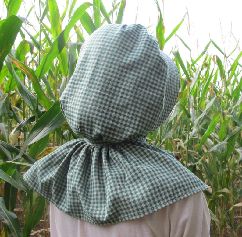Bonnet With Neck Shade - Historically Accurate - 100% Cotton - Historic ...