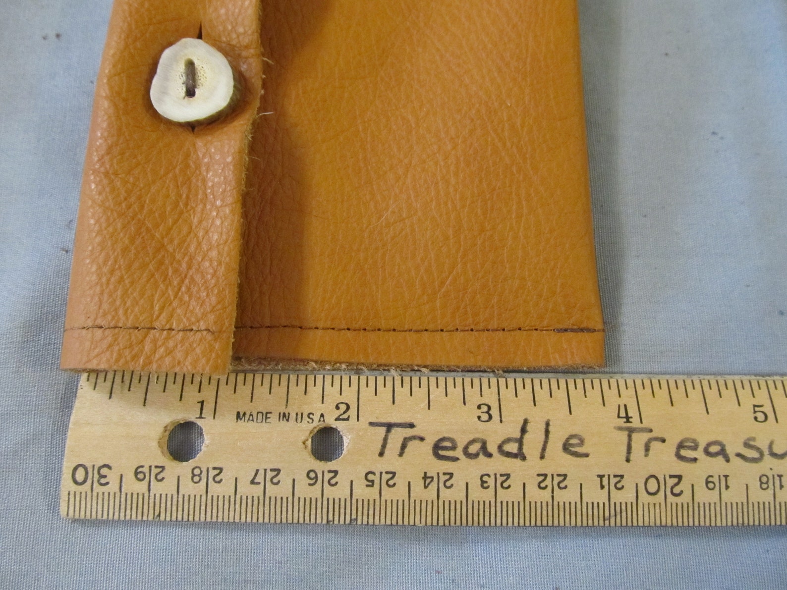 Leather Wallet/coin Purse - Antler Button Closure - 4.5" Wide by 3.75 ...