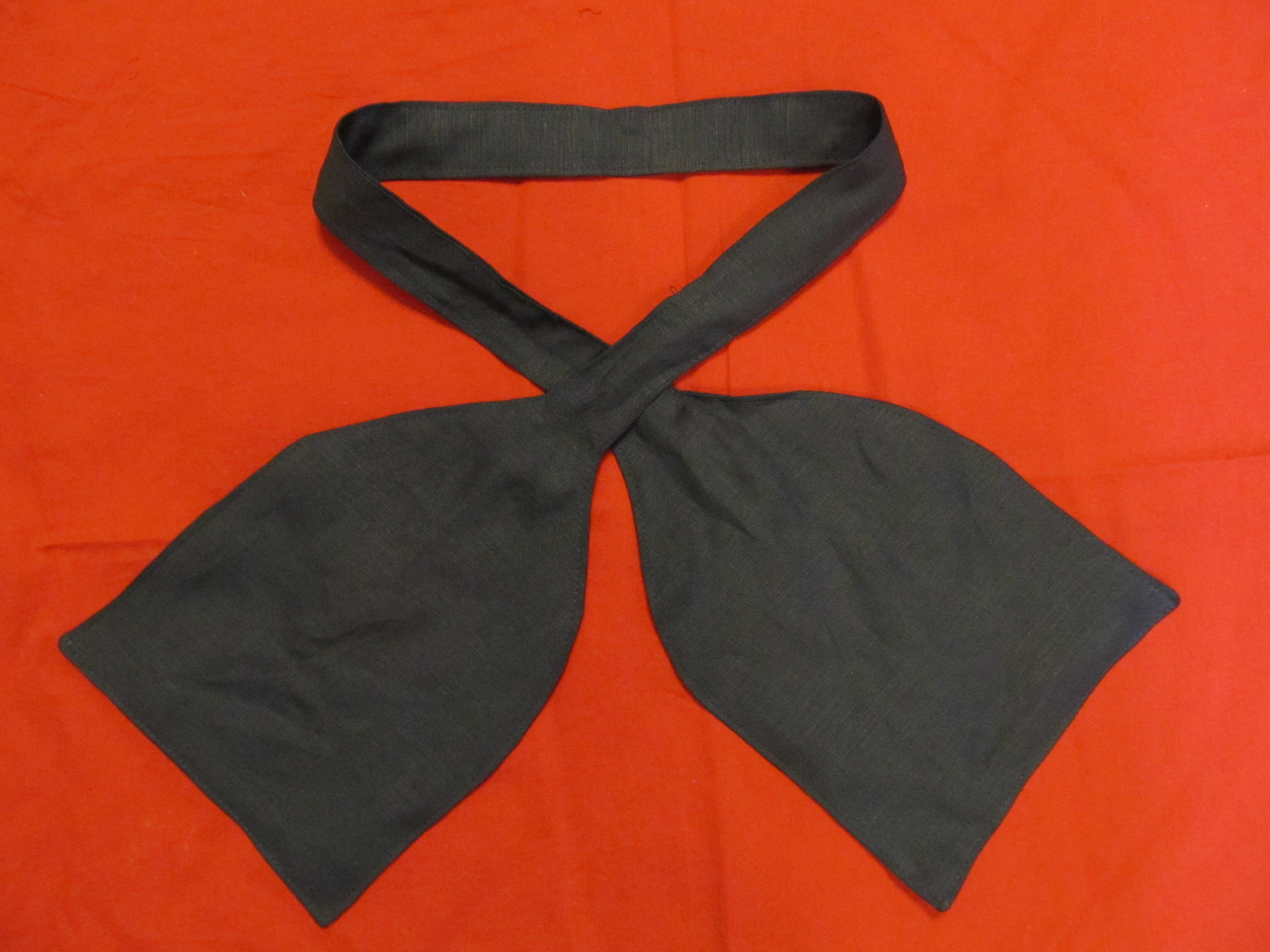 De Joinville Style Cravat - Navy Blue Linen Necktie -civil War ...