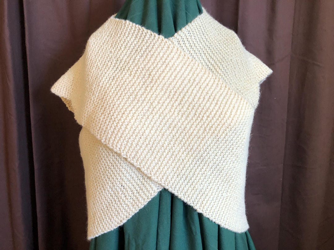 Wool Sontag or Bosom Buddy - Knitted Victorian / Civil War Shaw - Size ...