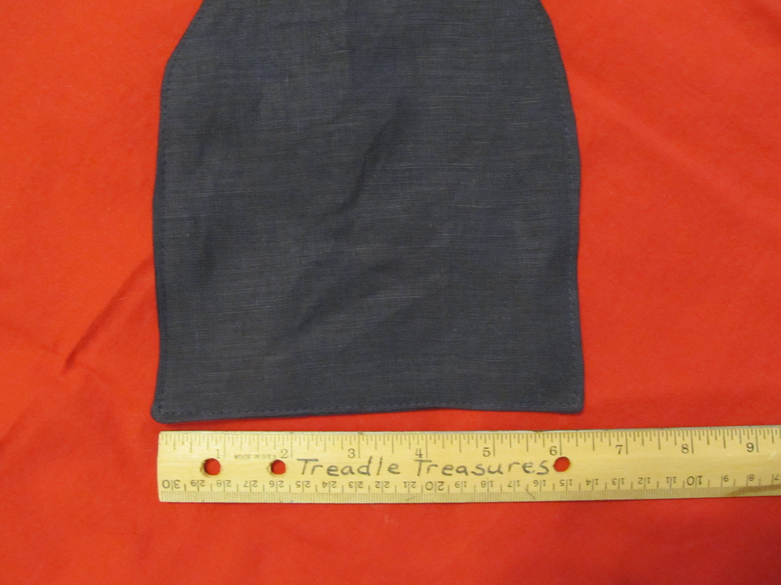 De Joinville Style Cravat - Navy Blue Linen Necktie -civil War ...