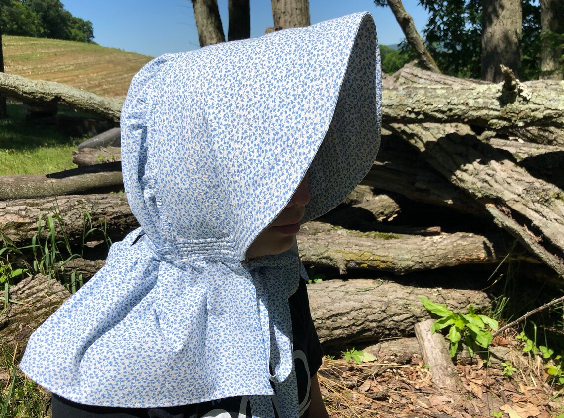 Woman's Corded Bonnet With Neck Shade - Historically Accurate ...