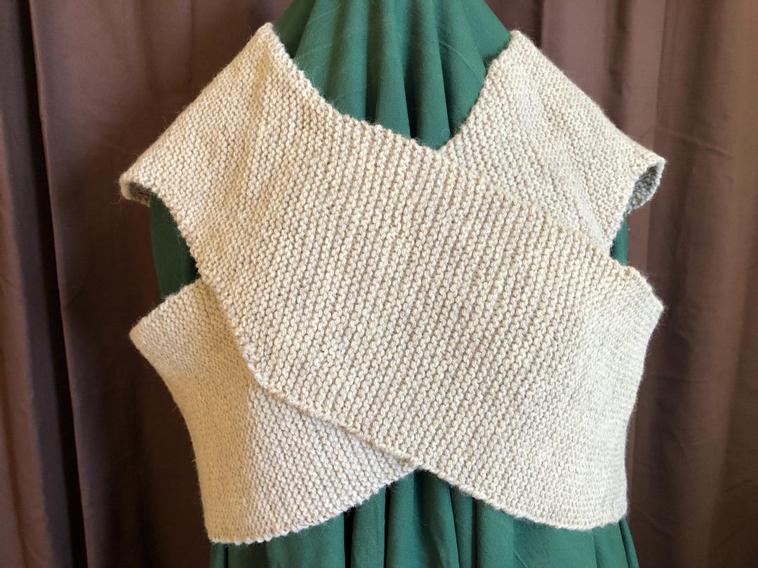 Wool Sontag or Bosom Buddy - Knitted Victorian / Civil War Shaw - Size ...