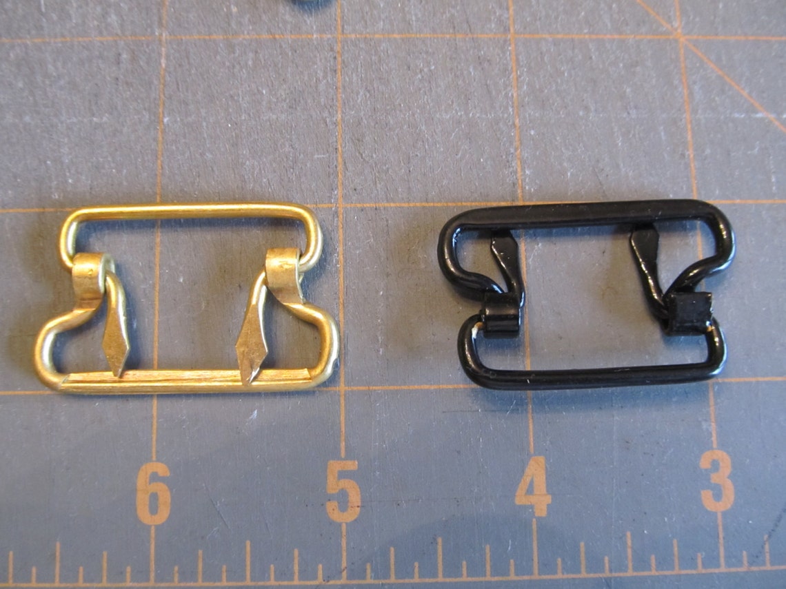 Two Prong Buckle Set of Two Brass or Japanned 1 1/4 - Etsy