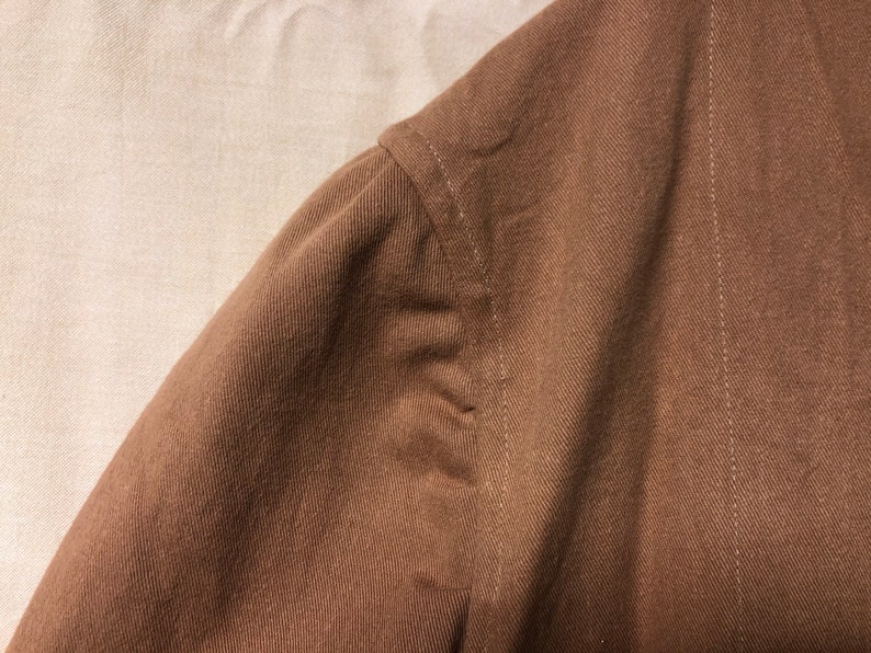 Size 40 Sack Coat Brushed Tan Cotton Fabric Unlined - Etsy