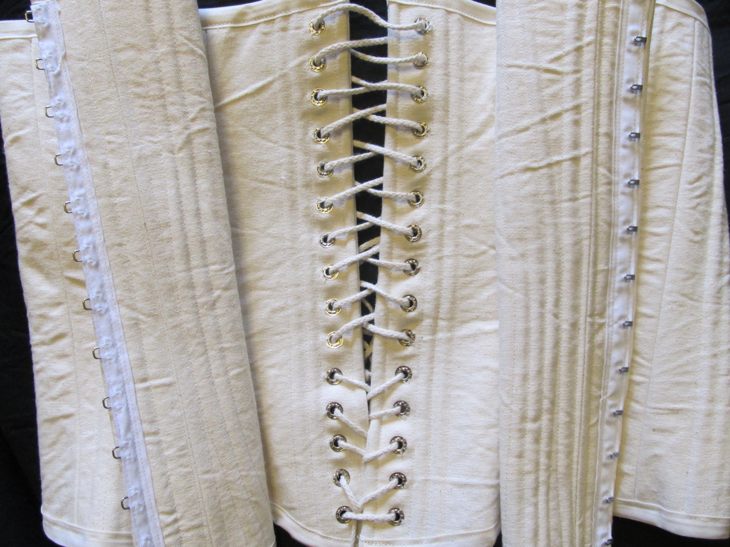 Corded Corset - Custom Made - Hook and Eye Tape in Front, Metal ...