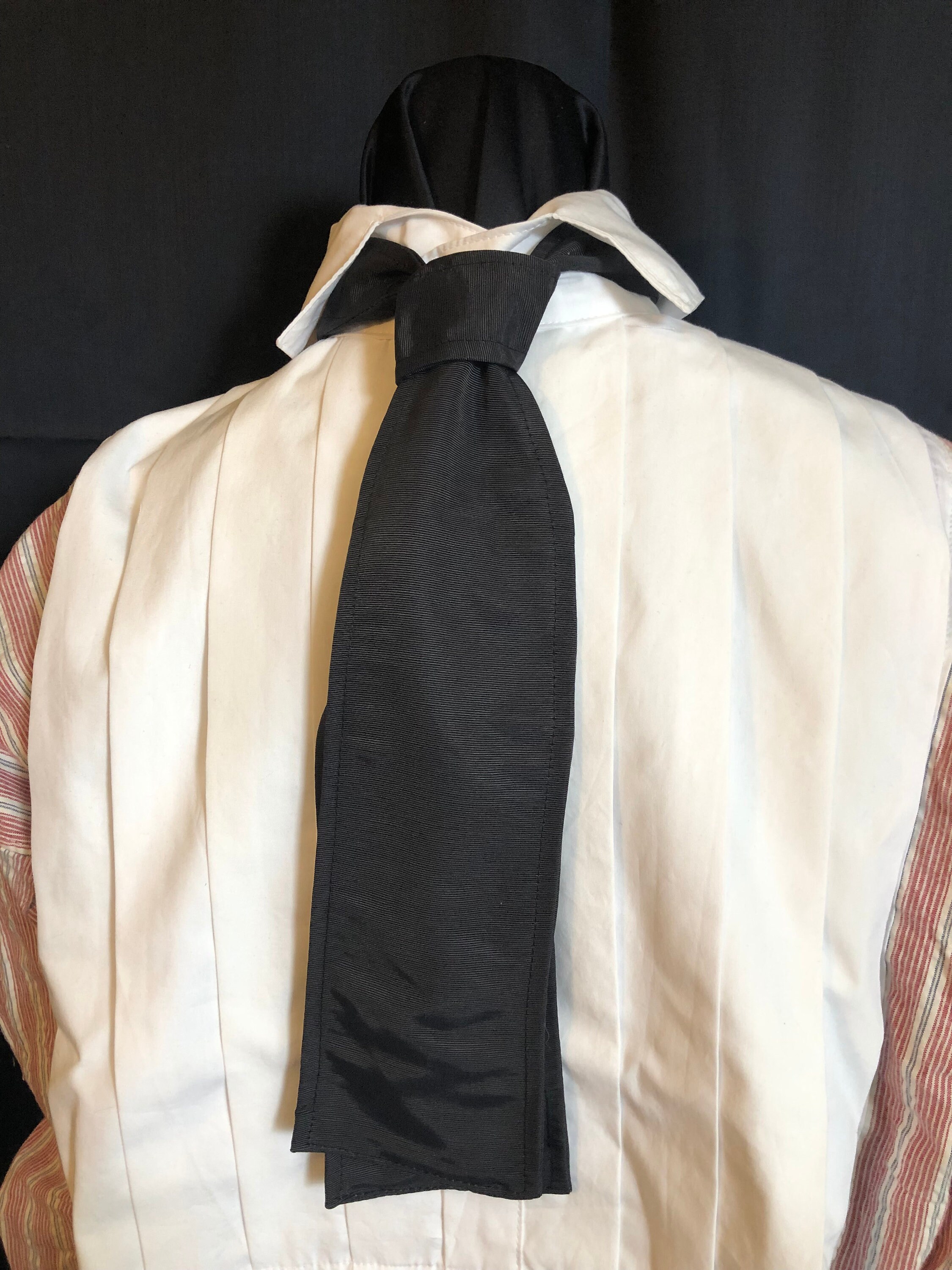 Ascot or Stock Style Cravat - Navy Silk Faille Necktie - for Civil War ...