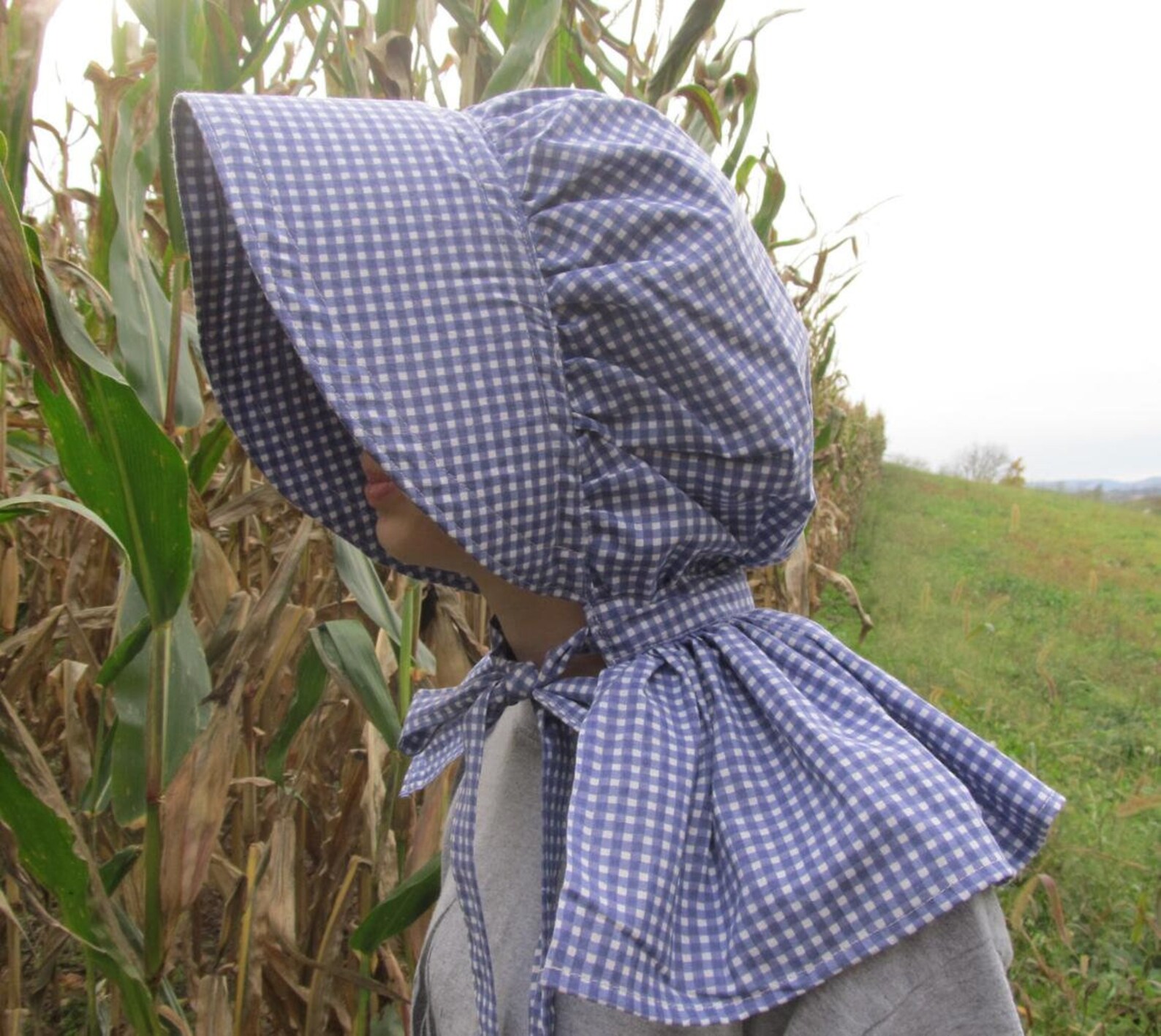 Bonnet With Neck Shade Historically Accurate 100% Cotton - Etsy