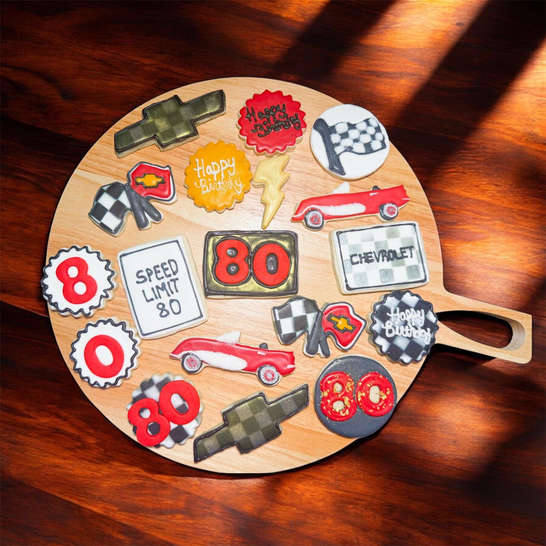 Chevy Sugar Cookies, Custom Birthday Cookies, Car Theme Party Favors - Etsy