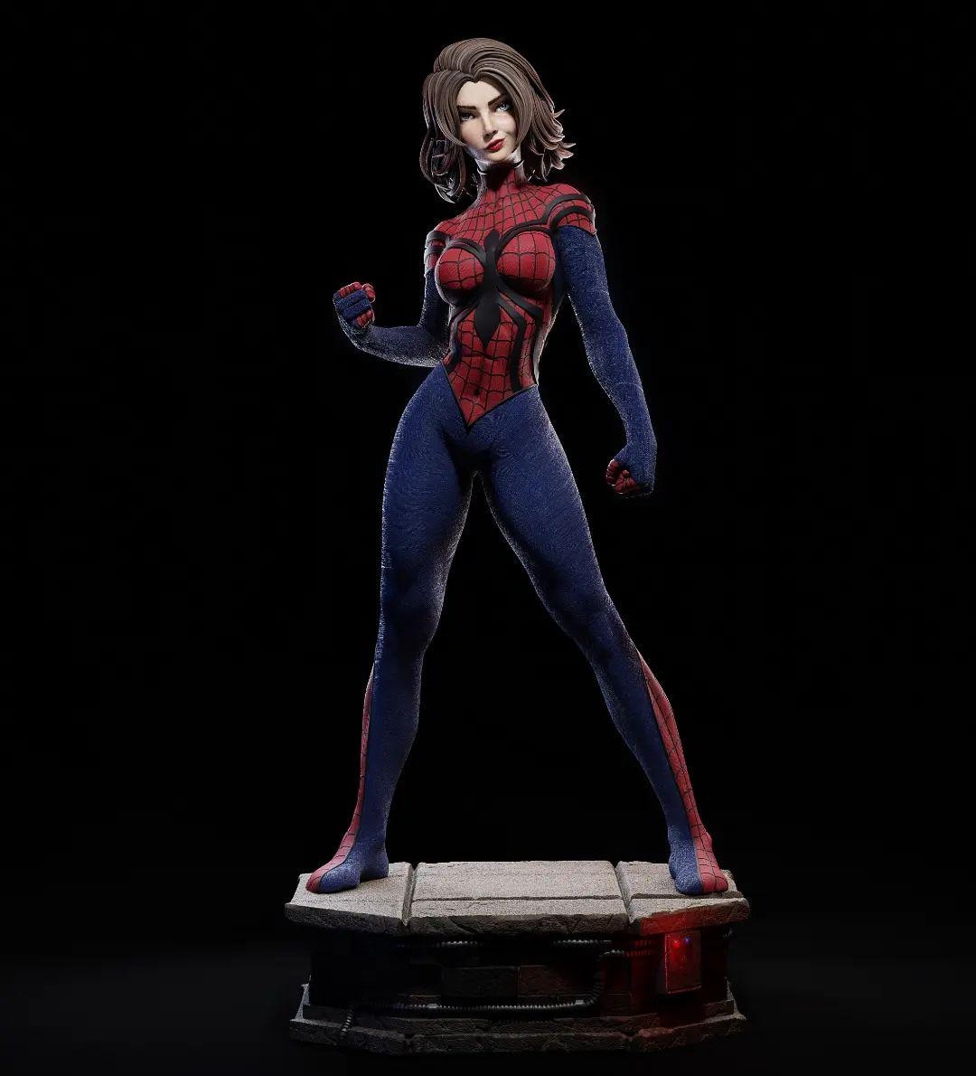 DIY Web Shootin' Female Model Kit - Unpainted 3D Printed Resin Parts ...