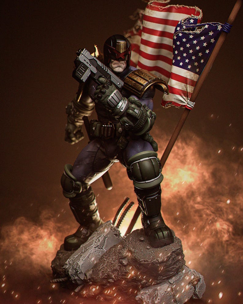 Judge Dredd 3D Printed Model Unpainted/unassembled - Etsy