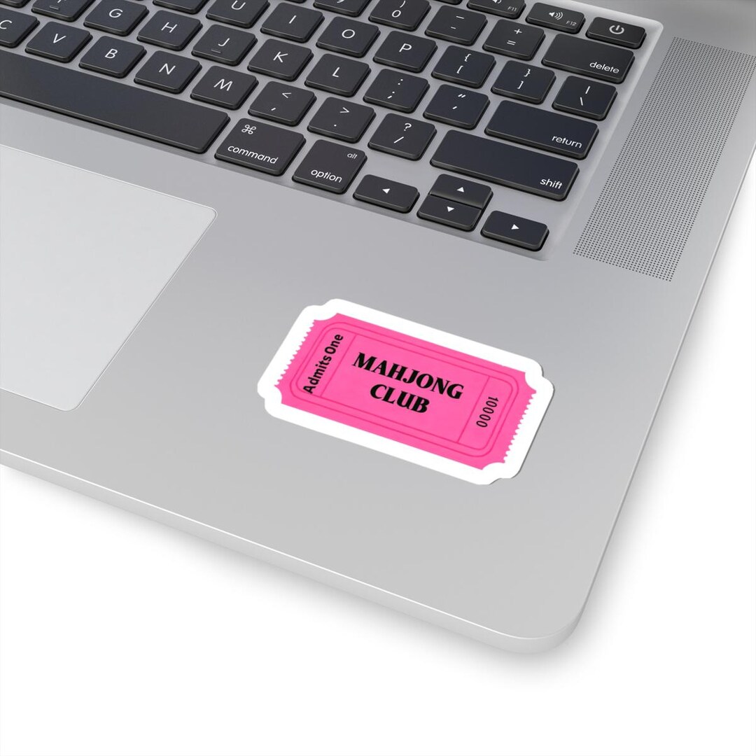 Mahjong Club Sticker Fair Ticket Style Laptop Sticker for Mahjong ...