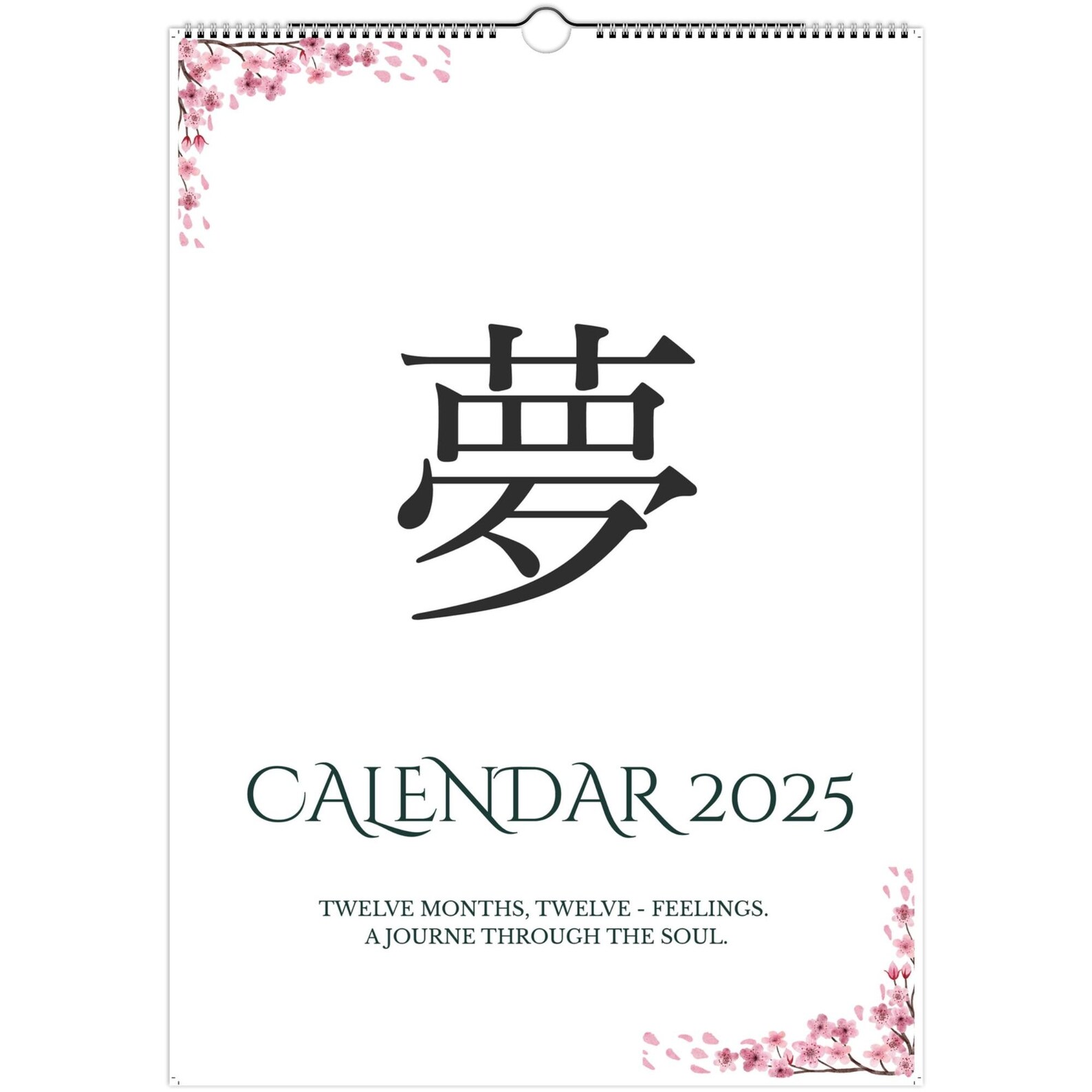 2025 Wall Calendar A4 A3 – Japanese Kanji Art Calendar With Emotions ...