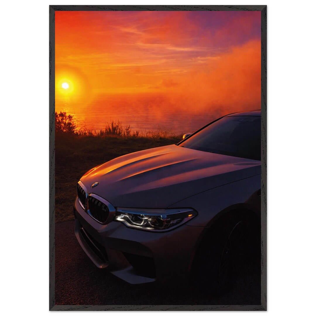BMW M5 Sunset Car Art Print, Modern Masculine Wall Decor - Etsy