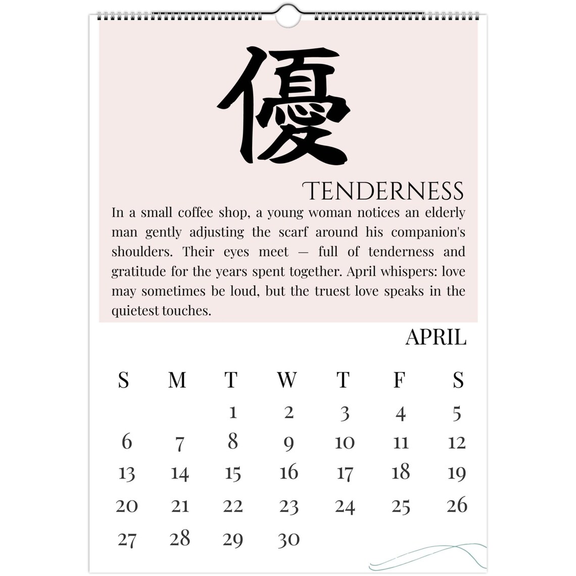 2025 Wall Calendar A4 A3 – Japanese Kanji Art Calendar With Emotions ...