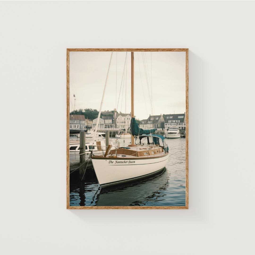 Vintage East Coast Sailboat Wall Art| Coastal Print | Vintage Yacht ...