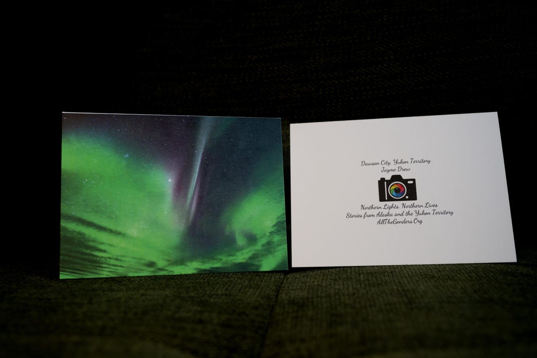 Splitting the Sky With Our Vibrance: Northern Lights Card 4.5x5" - Etsy