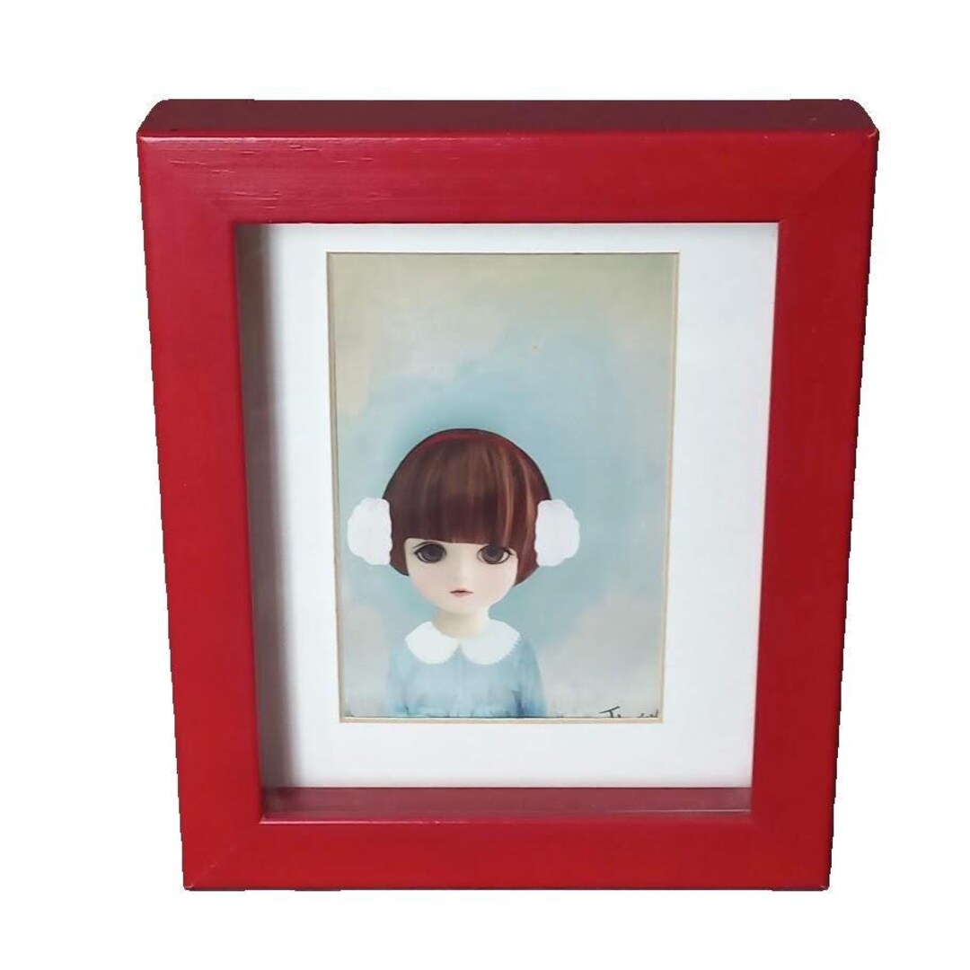 Big Eyed Girl Art Print in Shadow Box Frame 23 X 19 Cm - Etsy