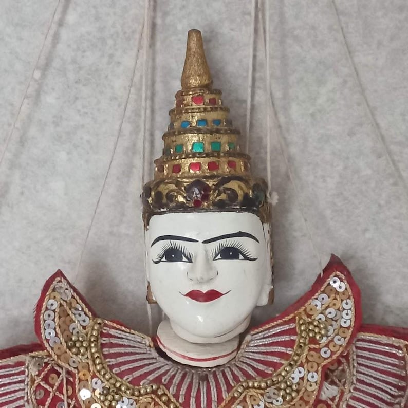 Vintage Burmese Marionette Puppet - Southeast Asian Folk Art Decor - Etsy