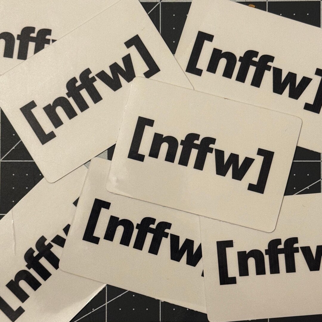 Not Fit for Work Logo, Laminated Vinyl Sticker for Water Bottle, Laptop ...
