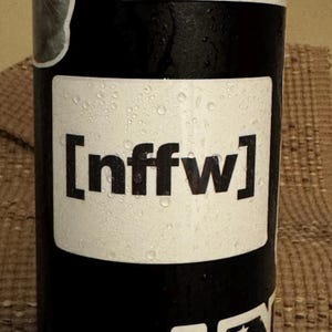 Not Fit for Work Logo, Laminated Vinyl Sticker for Water Bottle, Laptop ...