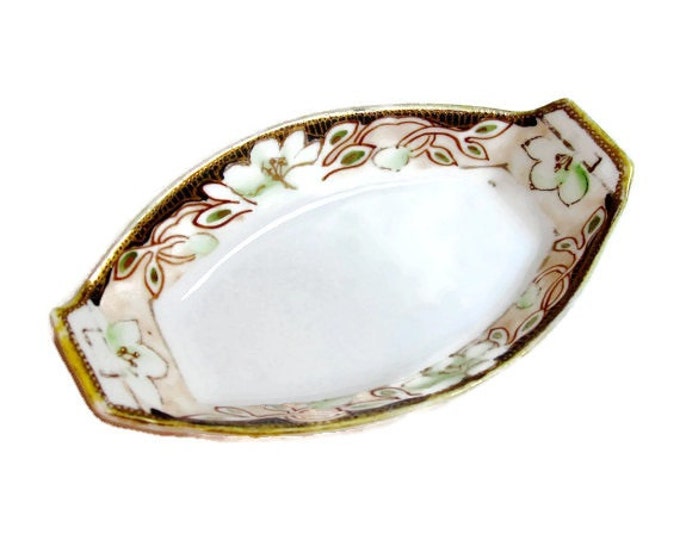 Antique Nippon China Salt Dish With Gold Trim 100 Years Old - Trinket ...