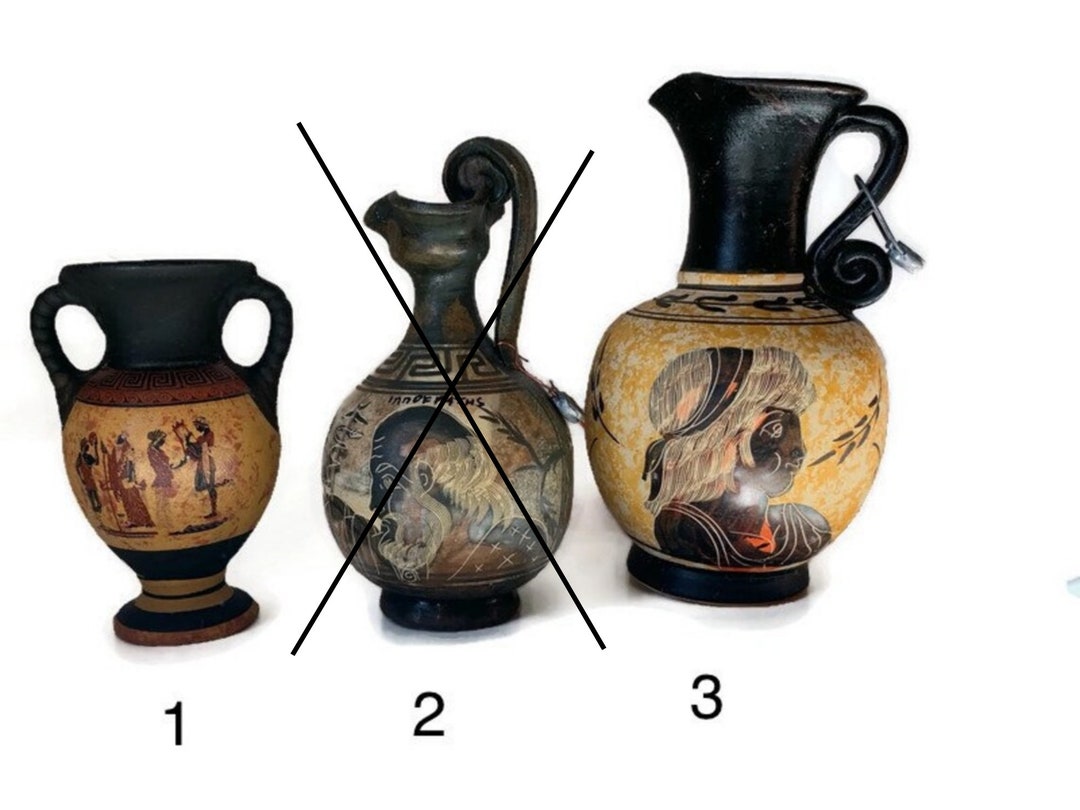 Vintage Ancient Greek Museum Reproduction Vases/ Athenian Amphora ...