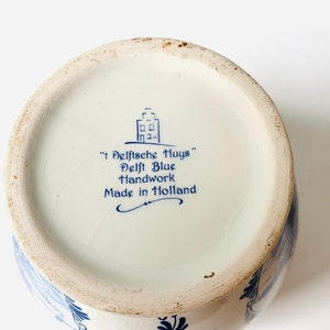 Delft Pottery Strawberry Planterpot/ Hand Painted Blue White Delft Bulb ...