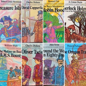 Large Lot Vintage Children's Moby Classics Books/ Moby Books/ Abridged ...