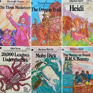 Large Lot Vintage Children's Moby Classics Books/ Moby Books/ Abridged ...