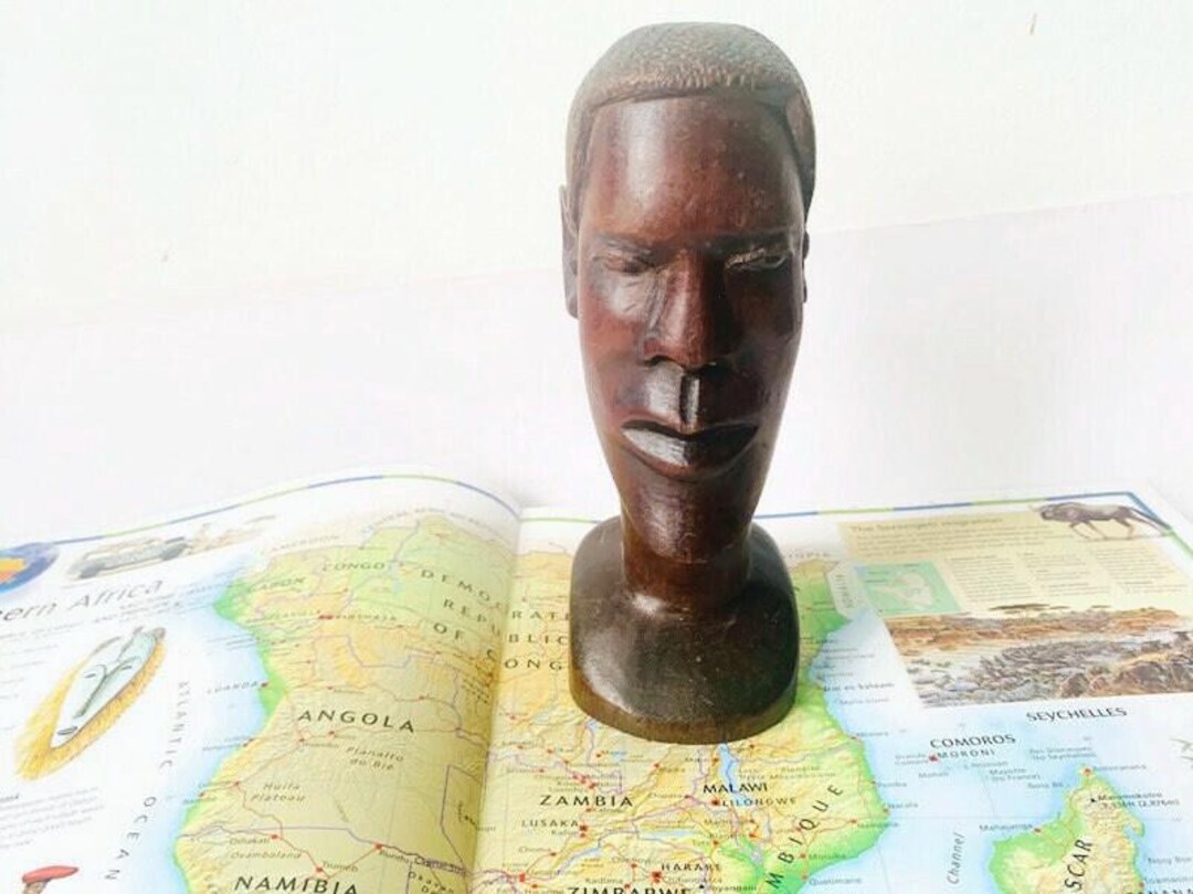 East African Carved Wood Man’s Head Carving / Rare Mali Art Figurine - Etsy